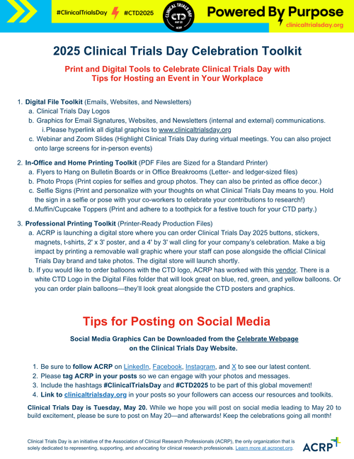 Celebration Kits — Clinical Trials Day