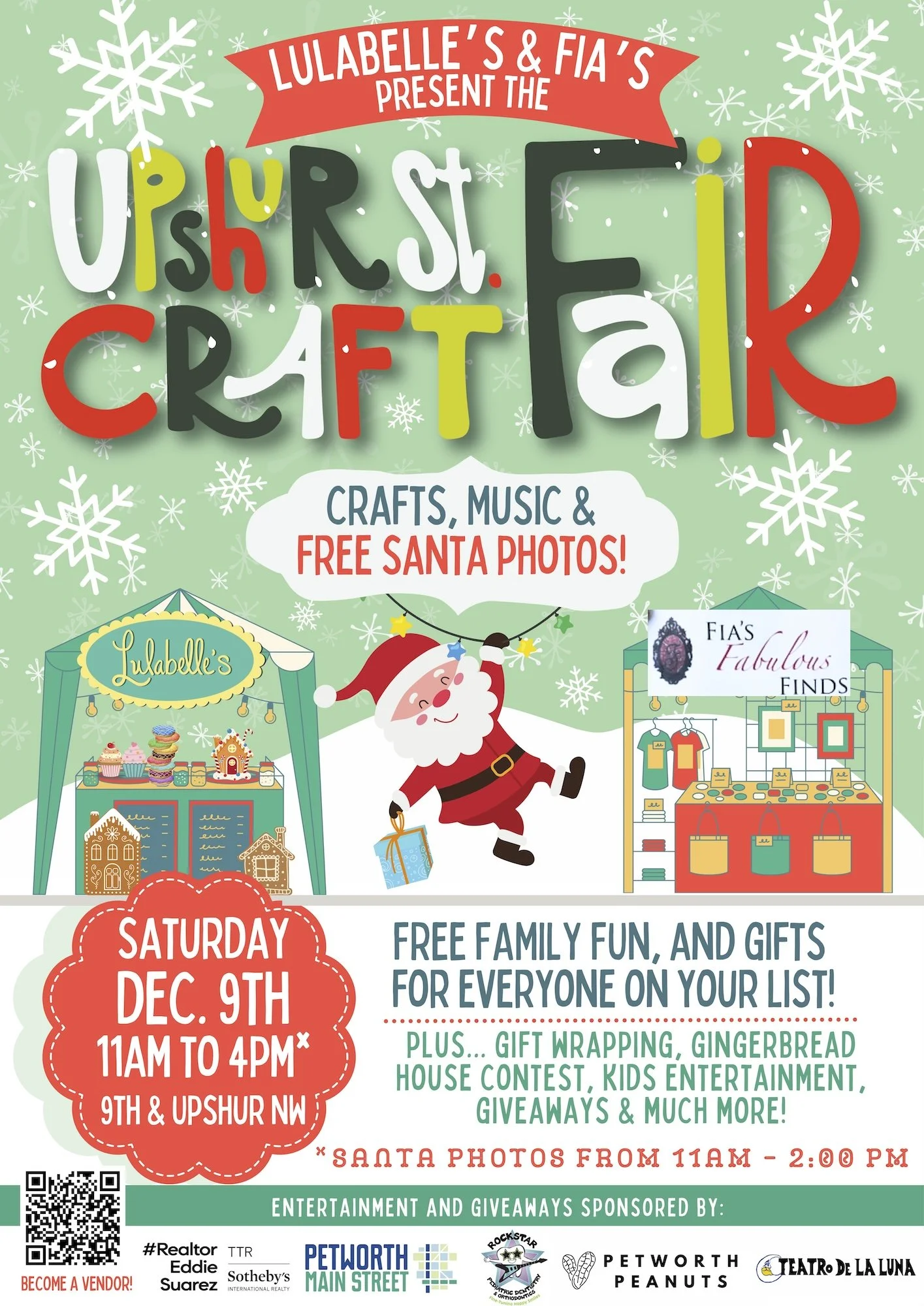 The Upshur Art & Craft fair is Saturday, Dec 9th! Santa will be there ...