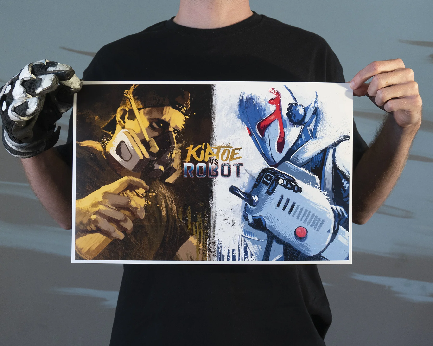 "Kiptoe vs Robot" poster — Kiptoe