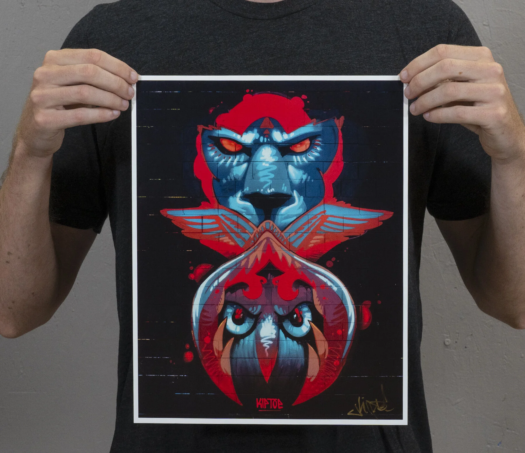 "Totem Faces" print — Kiptoe