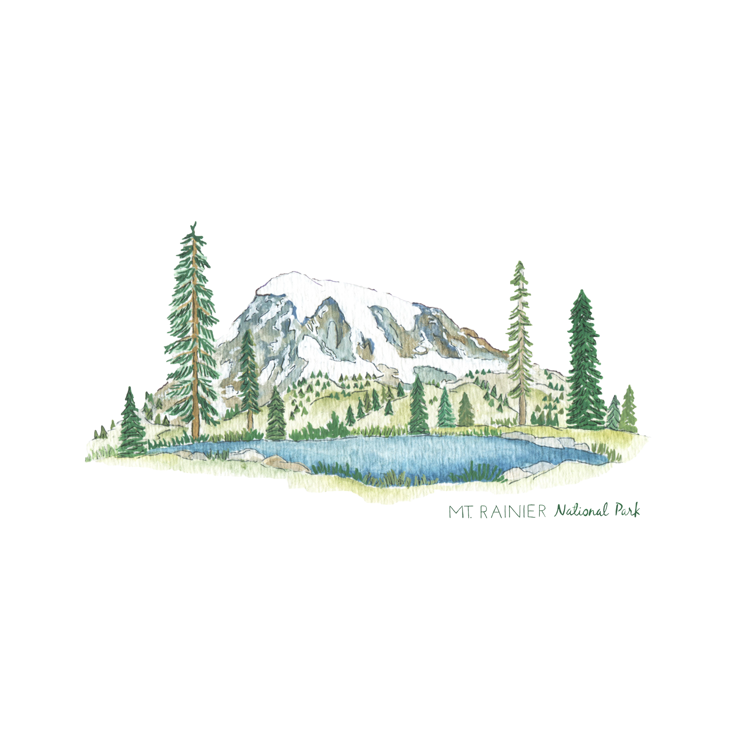 Mount Rainier Drawing