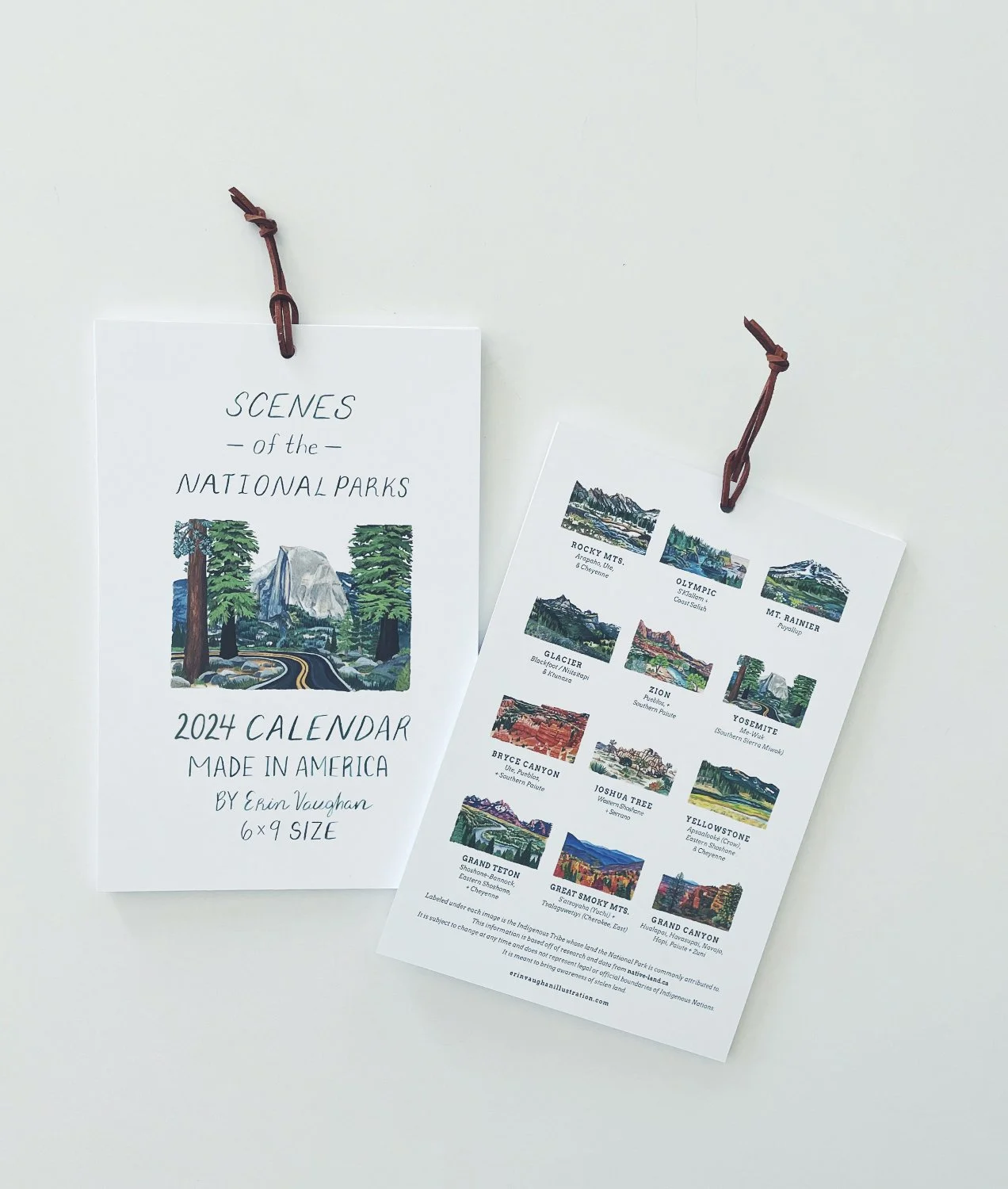 2024 Scenes of the National Parks Calendar — Erin Vaughan | Illustration
