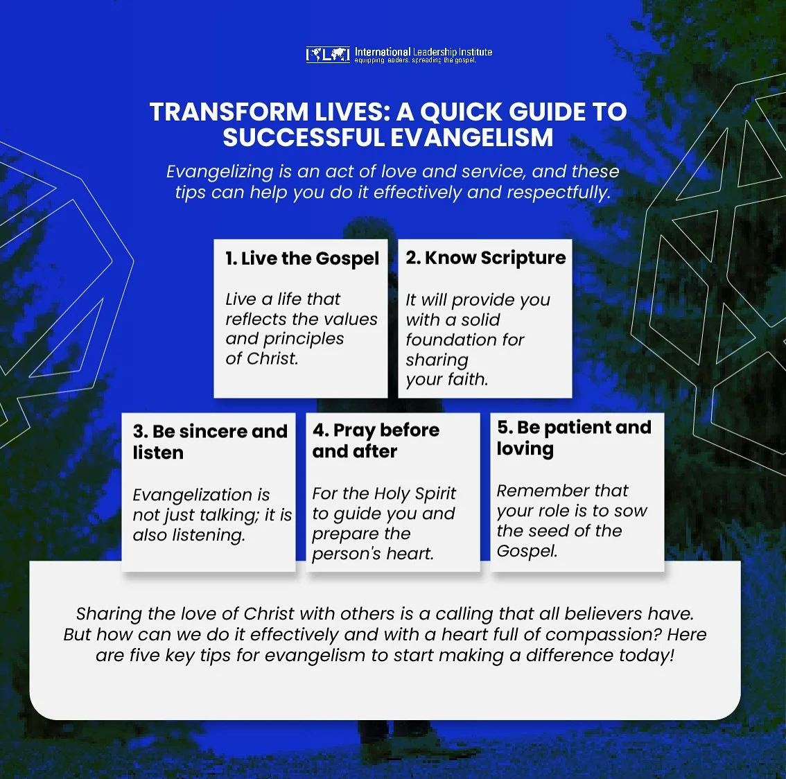 SEVEN TIPS FOR SHARING YOUR FAITH ONLINE — BLOG POSTS — ILI Team