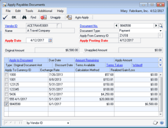 Entering Invoices Paid by Credit Card - Inventory Transactions