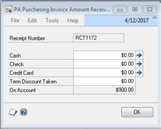 Entering Invoices Paid by Credit Card - Inventory Transactions