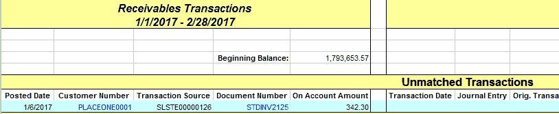 Using Reconcile to GL for Accounts Receivable Reconciliation