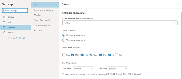 Carve out break time with time management settings in Outlook