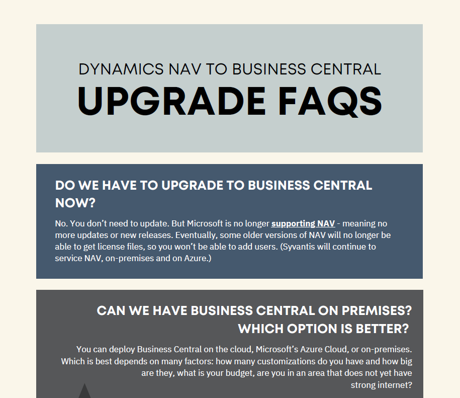 FAQ: Upgrading from NAV to Business Central