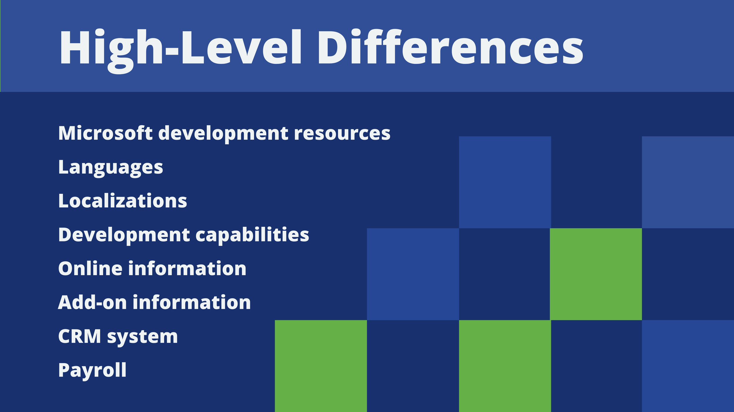 What are the high-level differences between Dynamics GP and Business ...