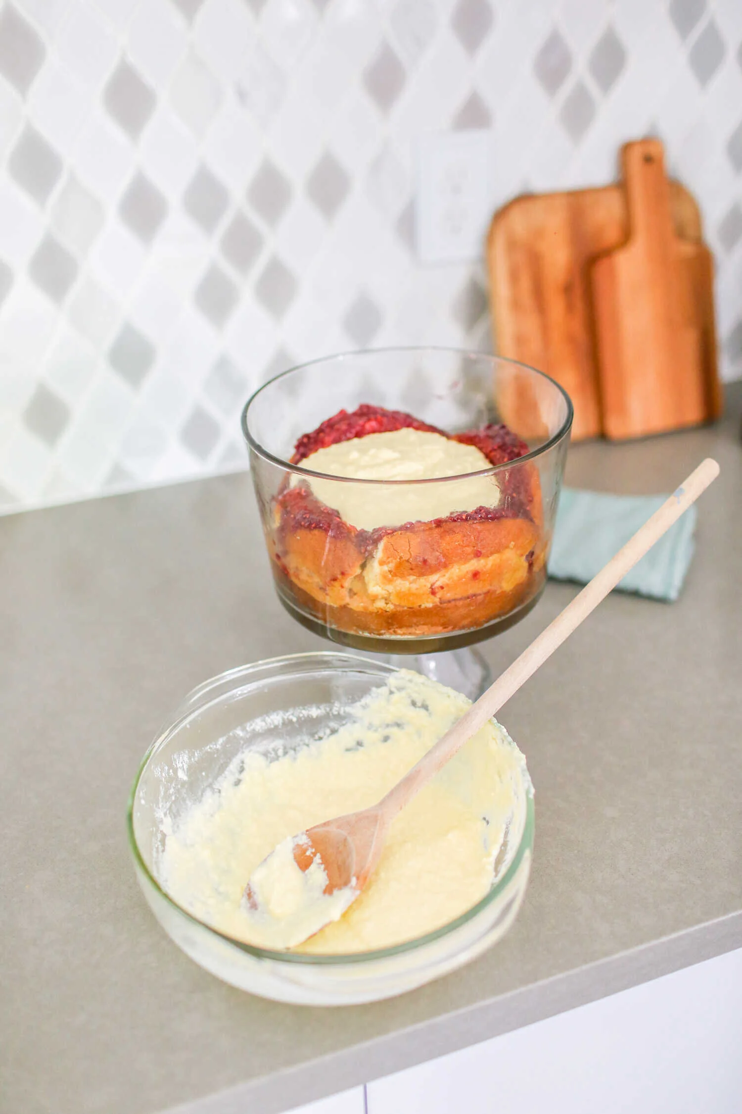 English Trifle Recipe with Custard, Raspberry Jam and Sherry