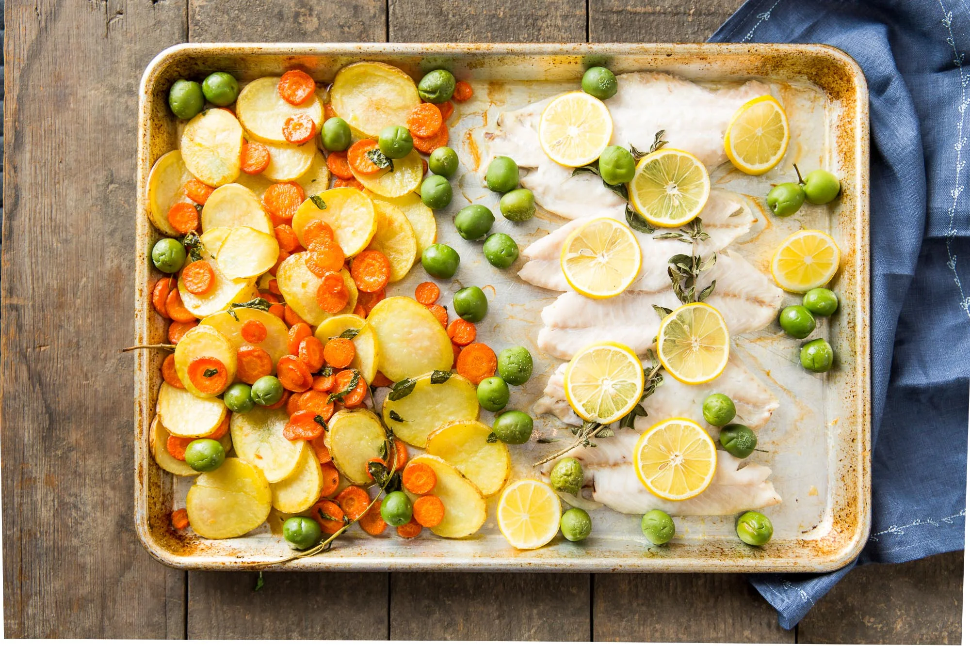 Baked Fish with Potatoes, Olives & Carrots >> The Gantzery