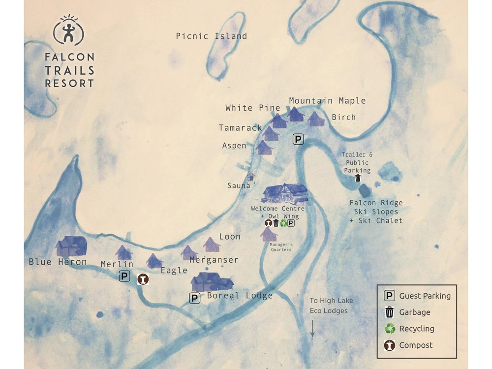 Resort map — Falcon Trails Resort