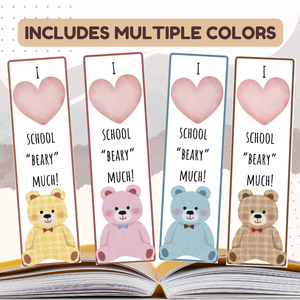 Printable Teddy Bear Bookmarks – Free Gift & Coloring Option for Tiny ...