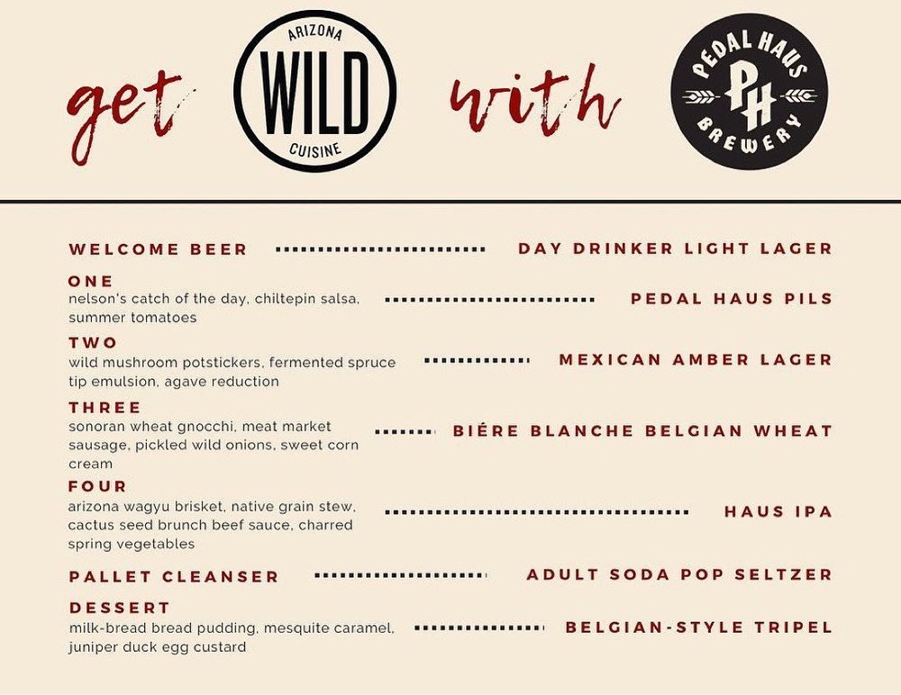 Beer Dinner: Get Wild with Pedal Haus — Write On Rubee