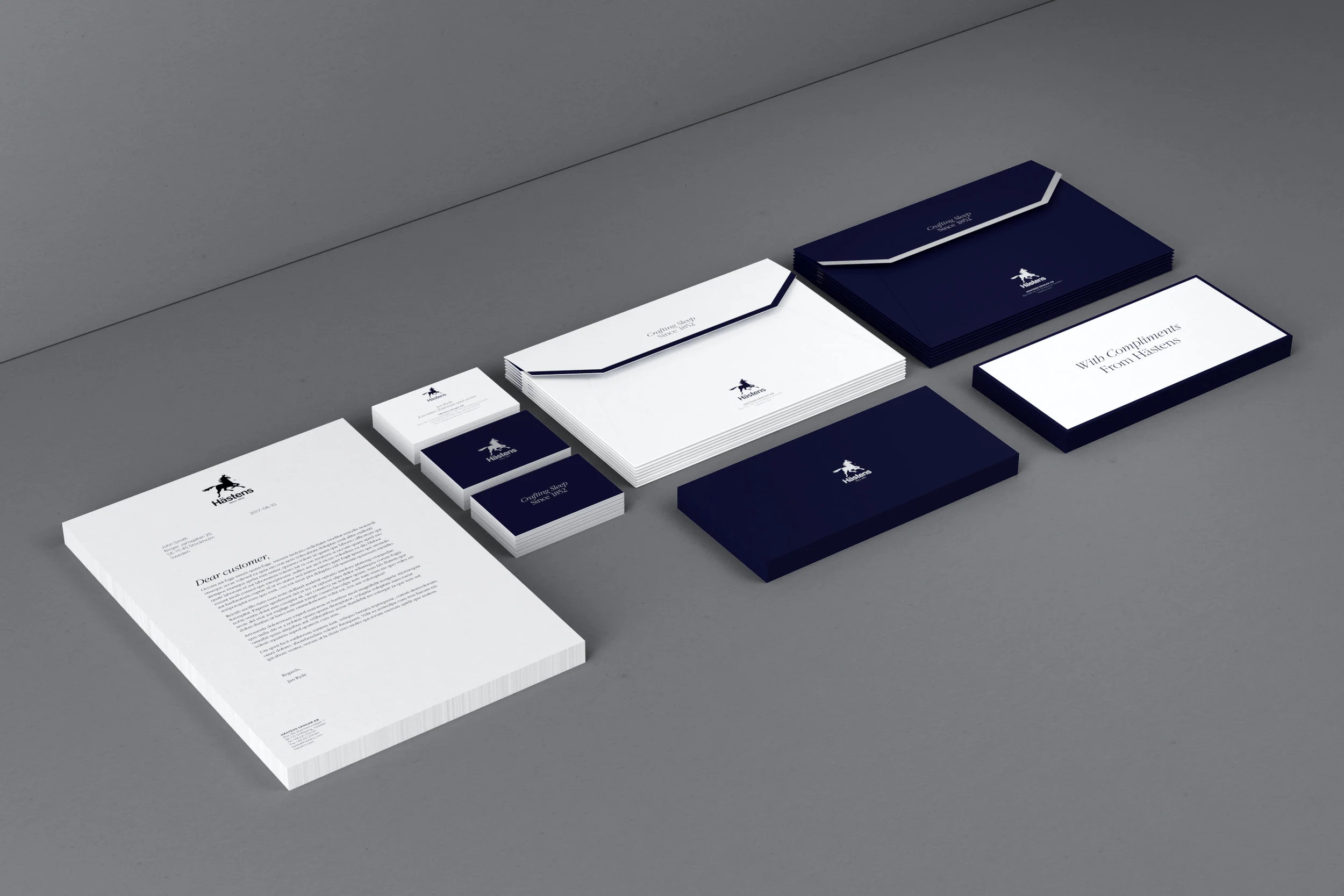 Hästens Packaging & Stationery Design — Anders Nord Studio