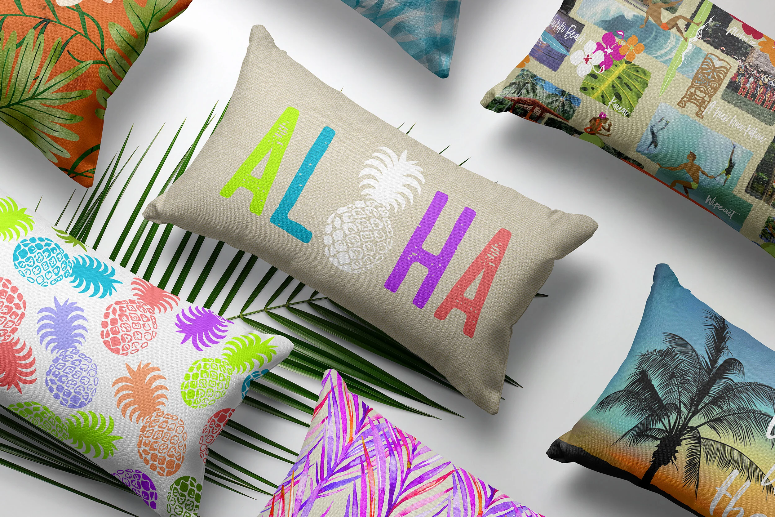 Hawaiian Decor, Tropical Home Furnishings, Decorative Pillows, Tiki Bar ...