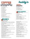Menus — Huddy's