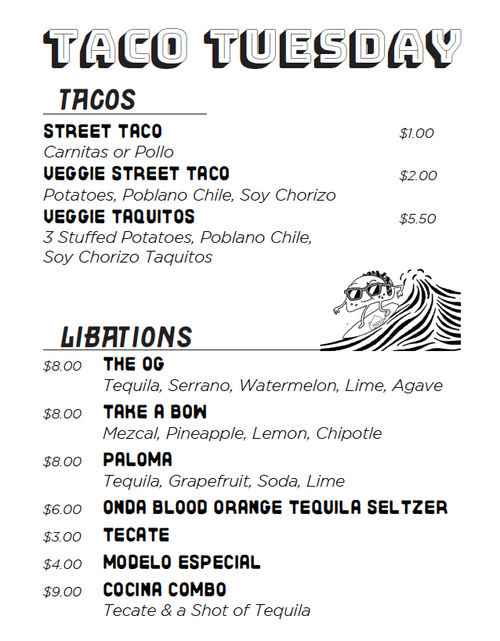 Menus — Hudson House