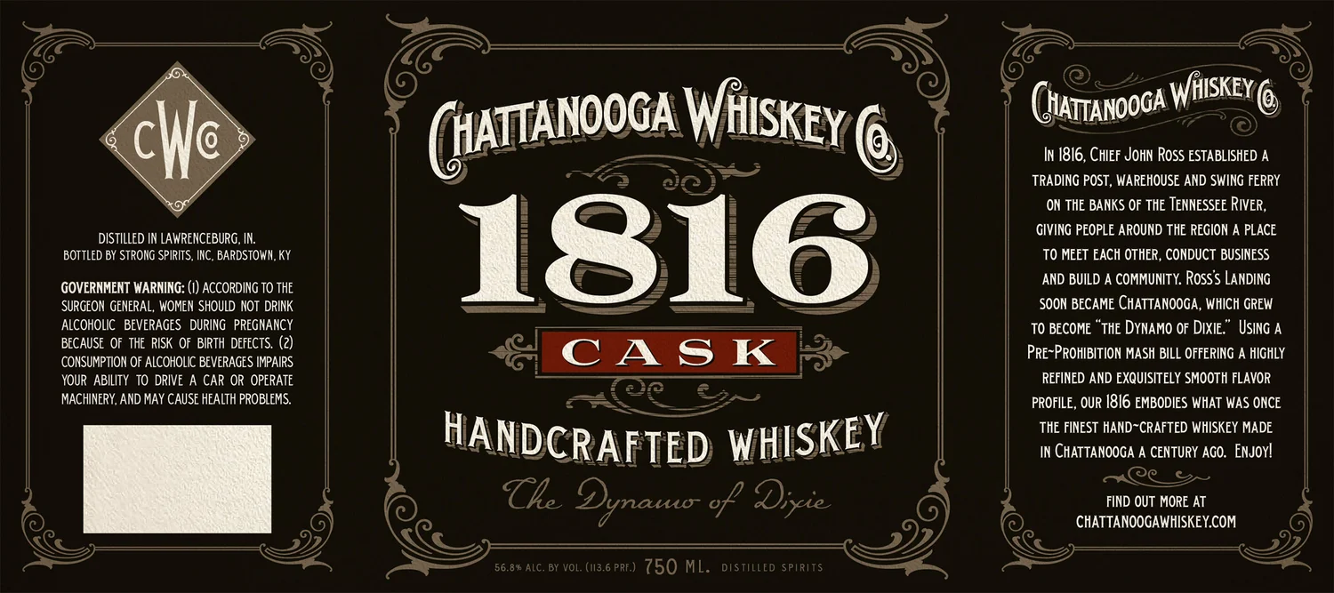 Chattanooga Whiskey Co. Identity & Label Design — Steve Hamaker - Brand ...