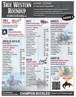 SCHEDULE — New Mexico Rodeo Association