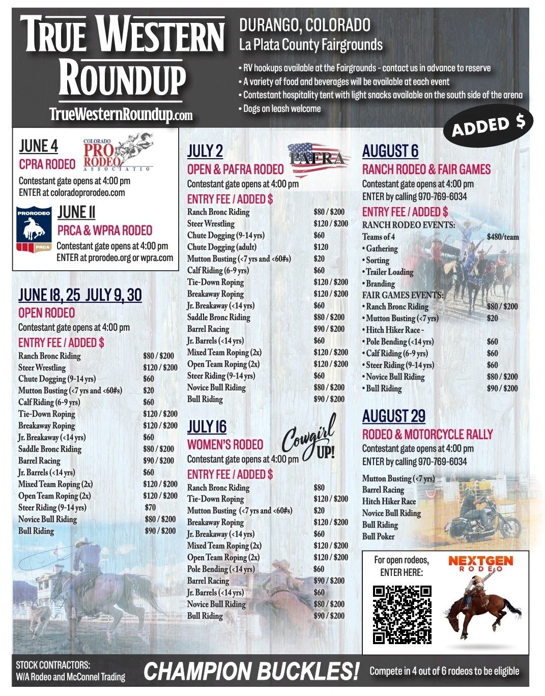 SCHEDULE — New Mexico Rodeo Association