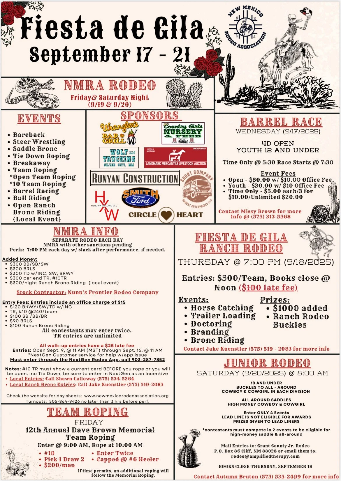 SCHEDULE — New Mexico Rodeo Association