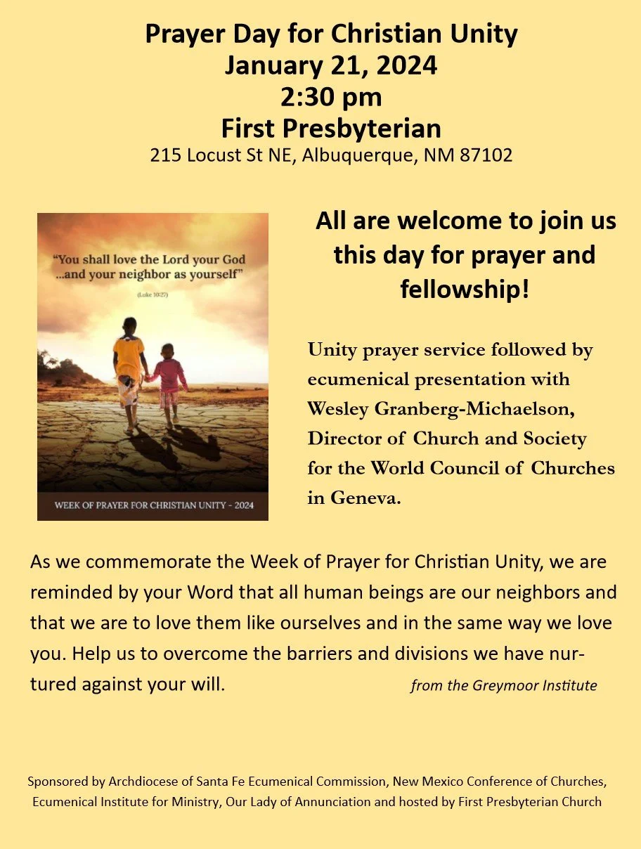 Week of Prayer for Christian Unity 2024: New Mexico — Southwest ...