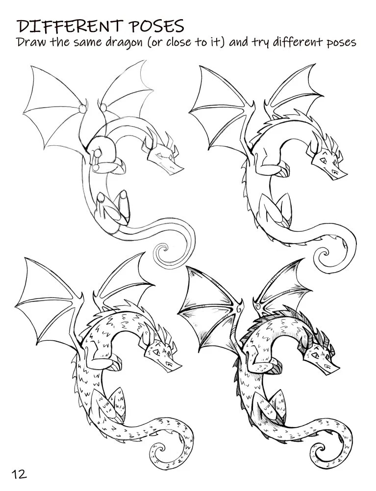Drawings Of Dragons Step By Step
