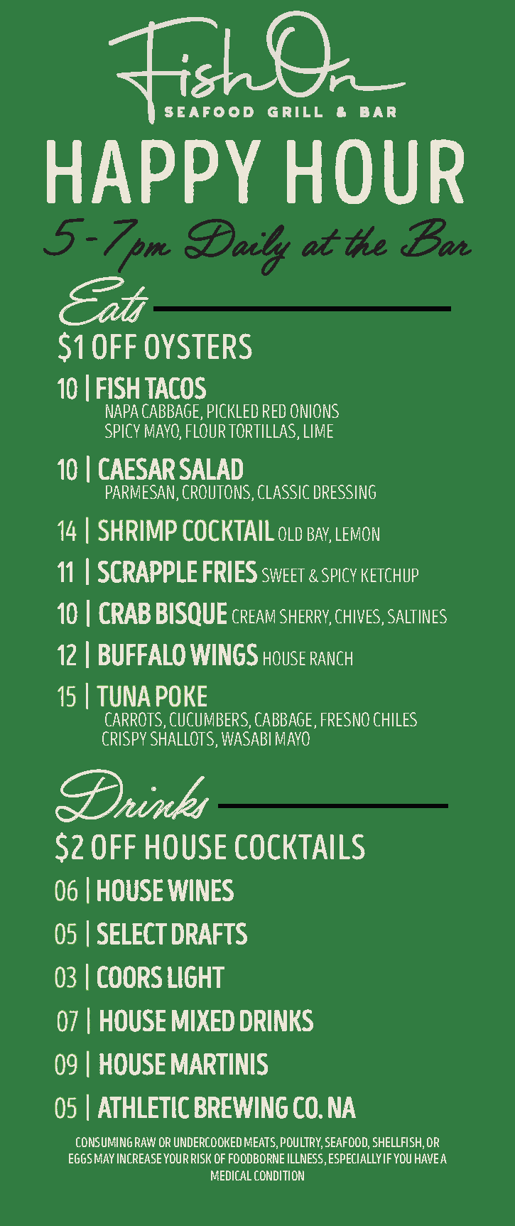 See Our Menu | Seafood in Lewes, DE | Fish On