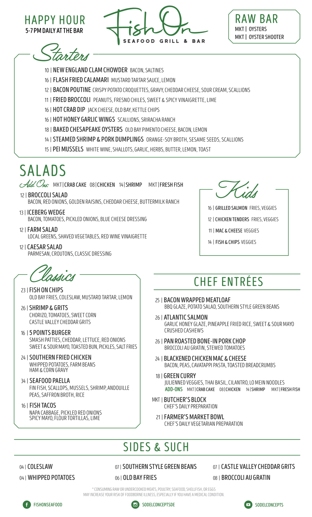 See Our Menu | Seafood in Lewes, DE | Fish On