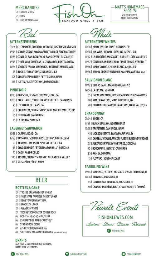 See Our Menu | Seafood in Lewes, DE | Fish On