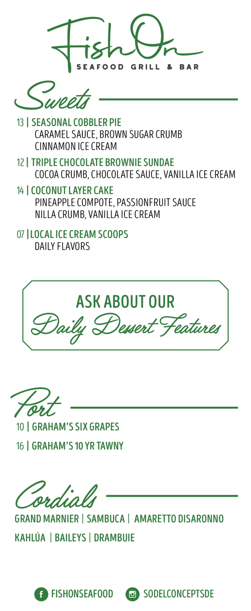 See Our Menu | Seafood in Lewes, DE | Fish On