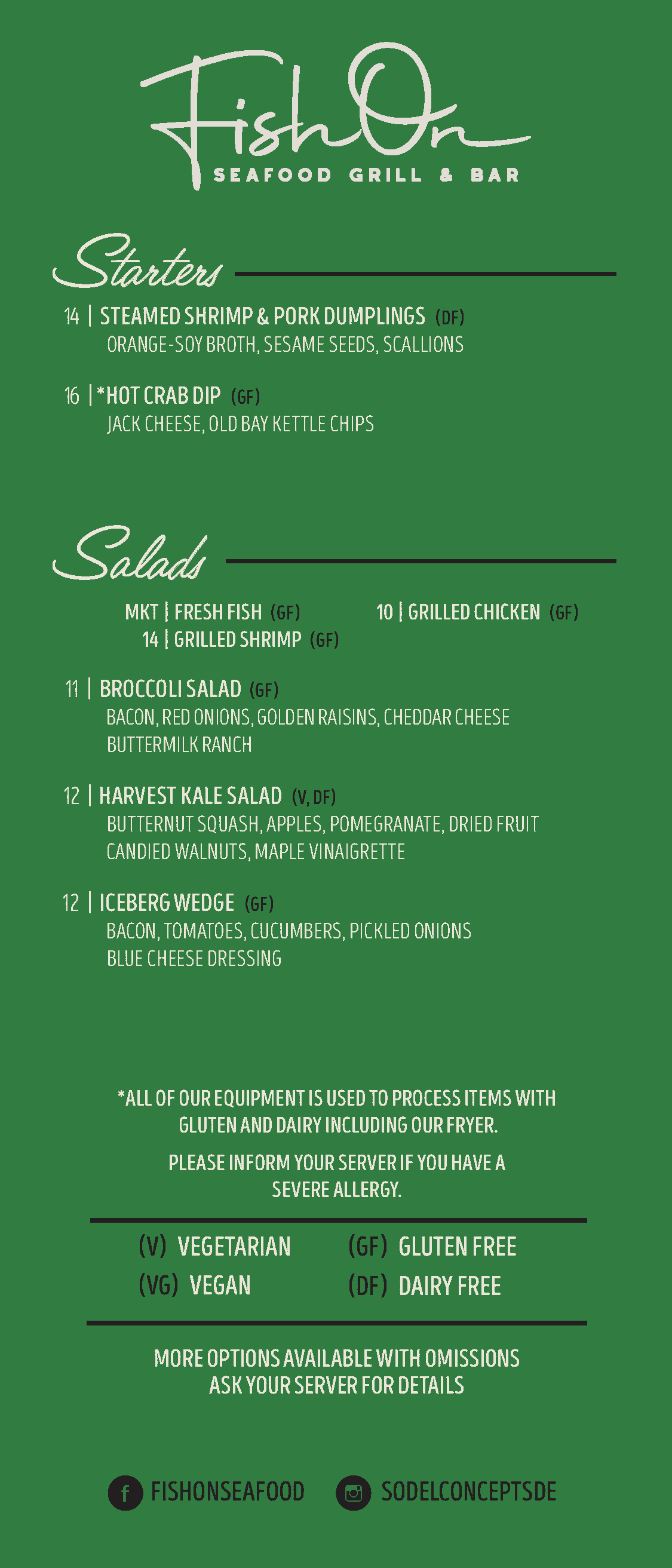 See Our Menu | Seafood in Lewes, DE | Fish On