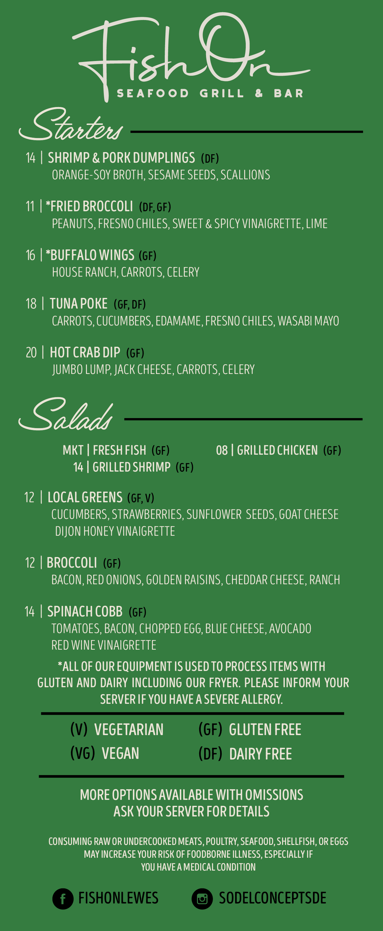 See Our Menu | Seafood in Lewes, DE | Fish On