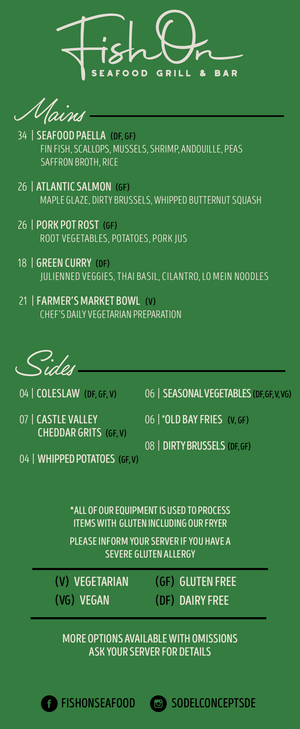 See Our Menu | Seafood in Lewes, DE | Fish On