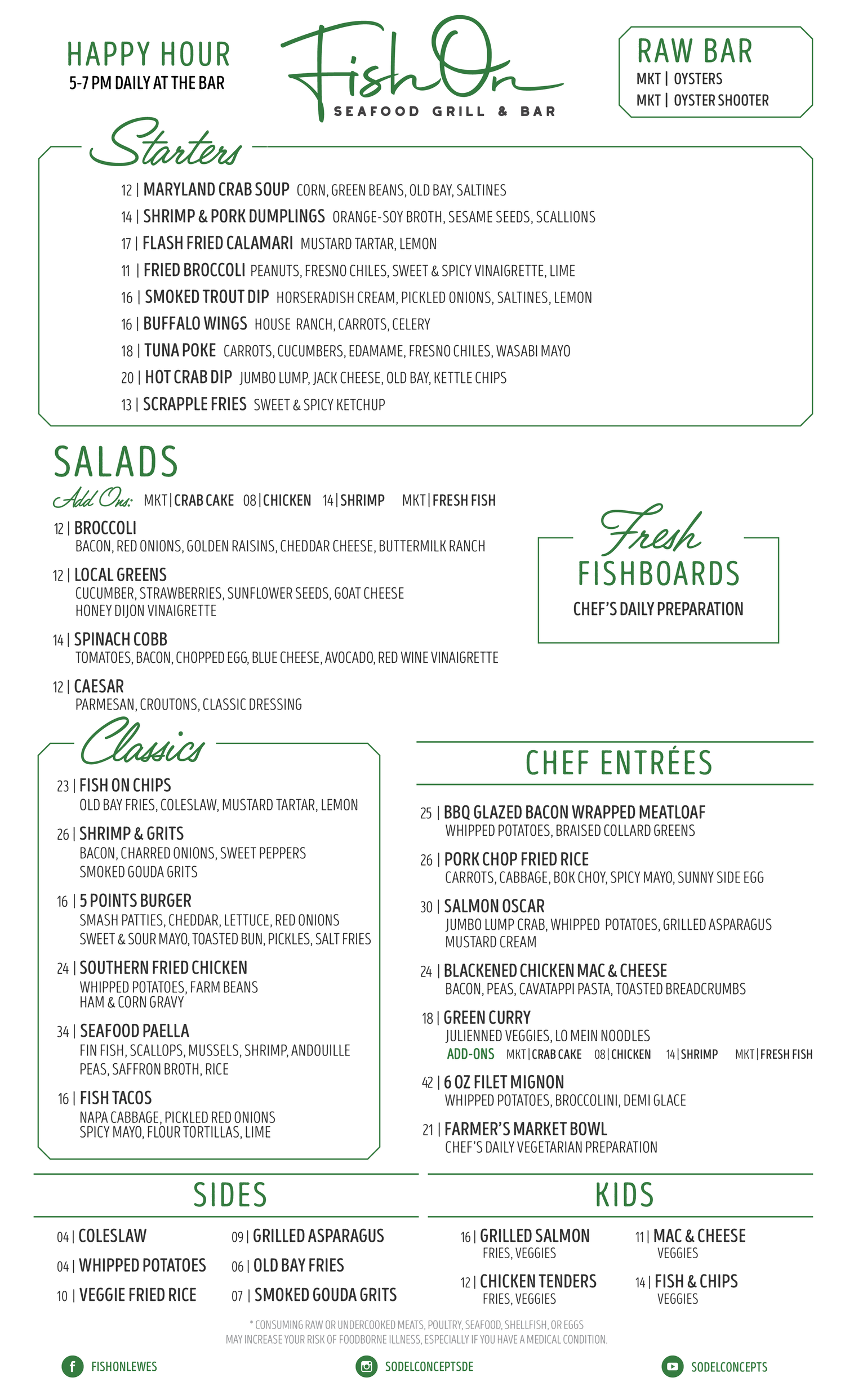 See Our Menu | Seafood in Lewes, DE | Fish On