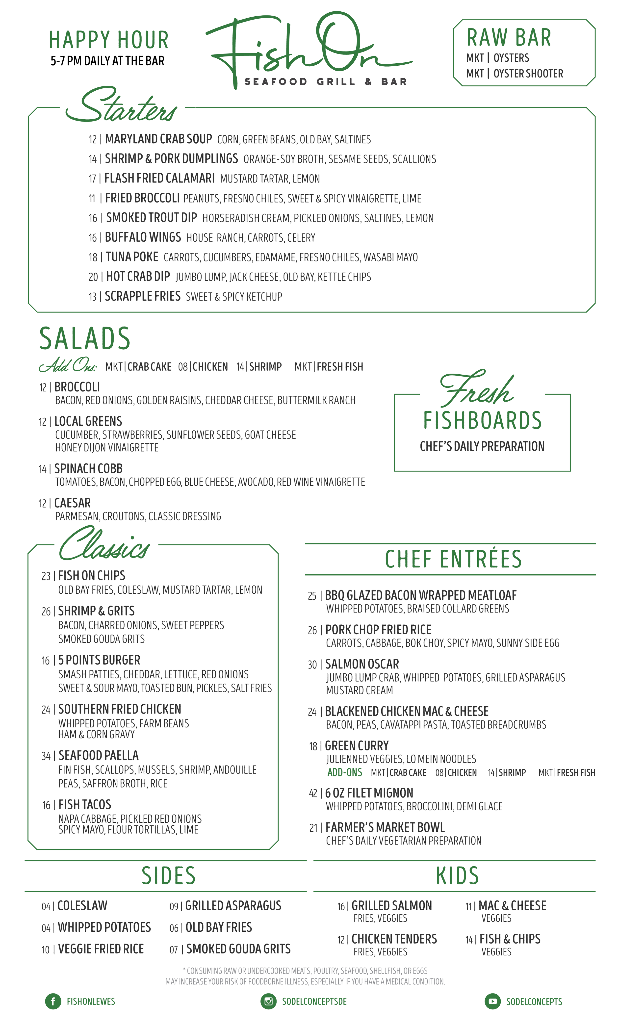 See Our Menu | Seafood in Lewes, DE | Fish On