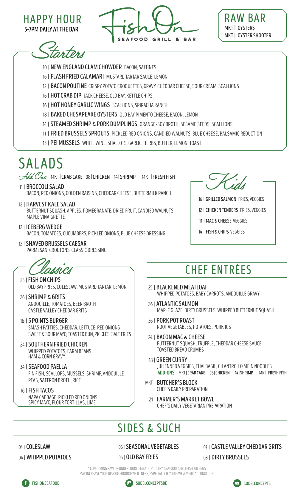 See Our Menu | Seafood in Lewes, DE | Fish On