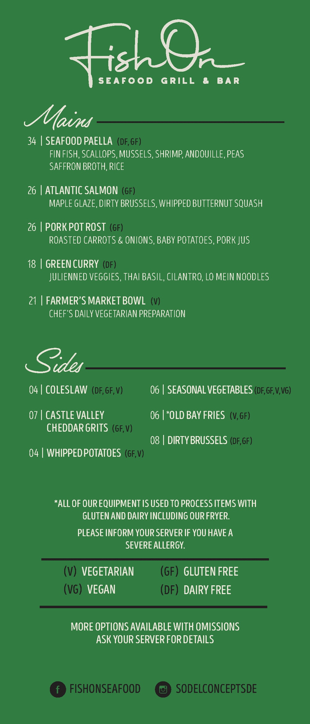 See Our Menu | Seafood in Lewes, DE | Fish On