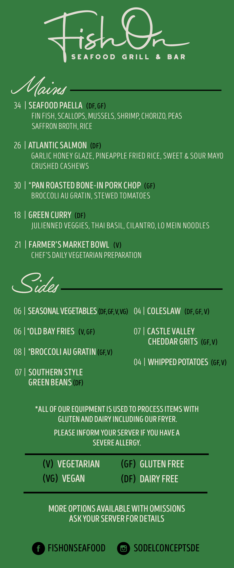 See Our Menu | Seafood in Lewes, DE | Fish On