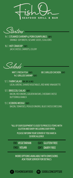 See Our Menu | Seafood in Lewes, DE | Fish On