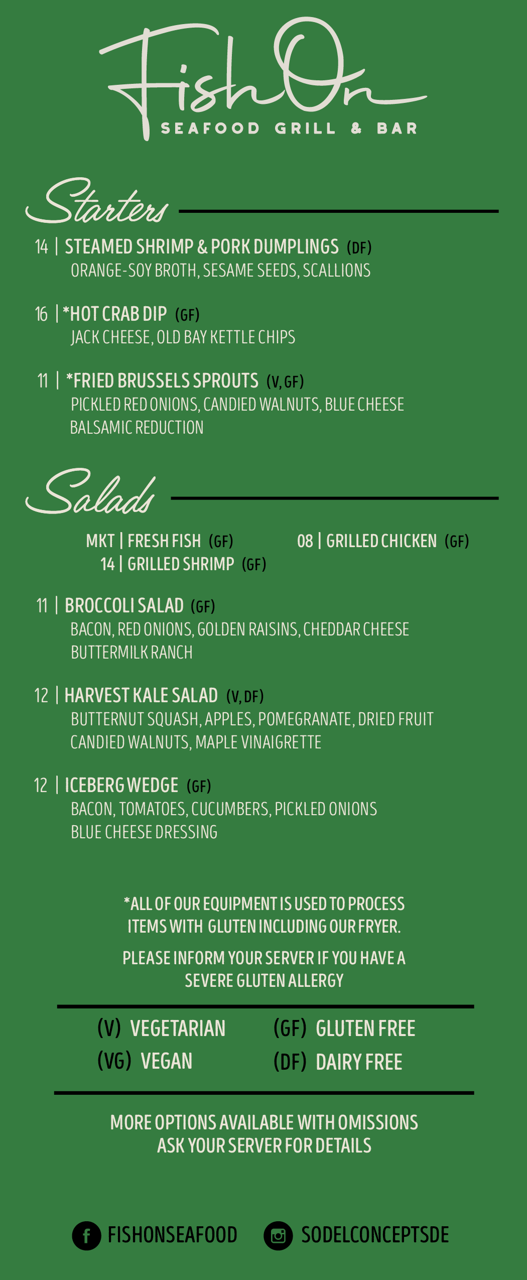 See Our Menu | Seafood in Lewes, DE | Fish On