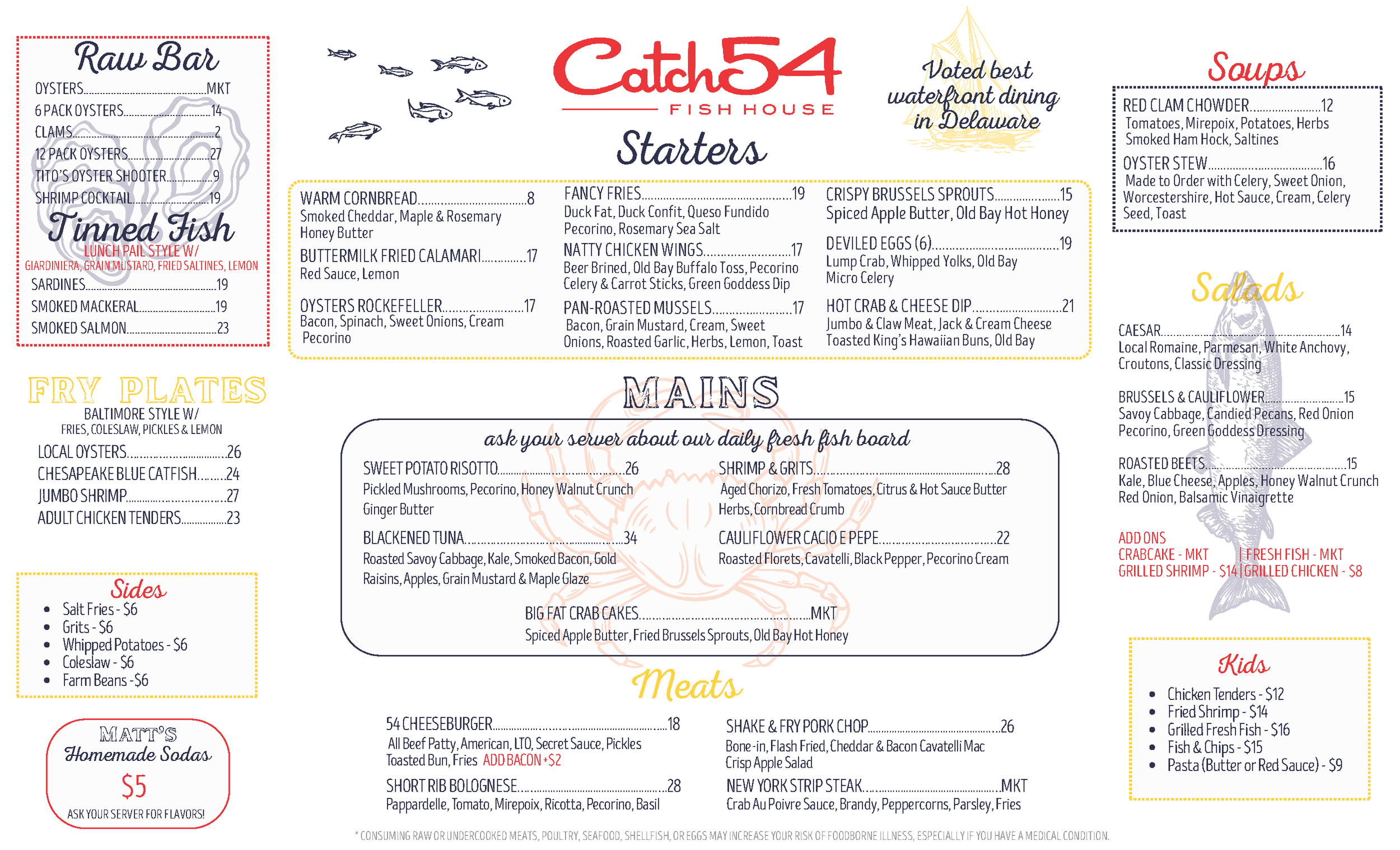 View Our Menu | Seafood Restaurant Fenwick Island | Catch 54
