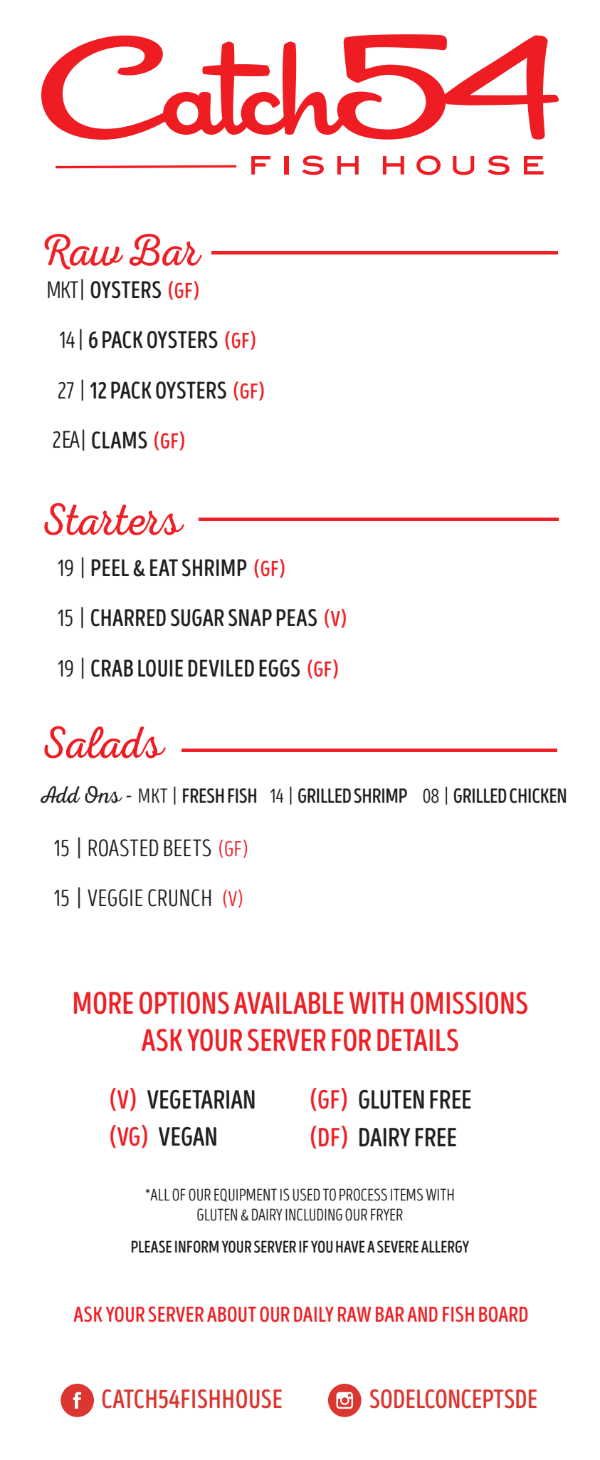 View Our Menu | Seafood Restaurant Fenwick Island | Catch 54