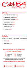 View Our Menu | Seafood Restaurant Fenwick Island | Catch 54