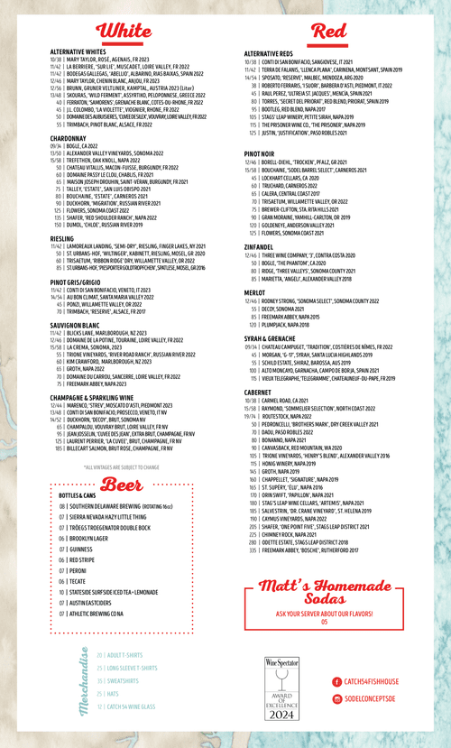 View Our Menu | Seafood Restaurant Fenwick Island | Catch 54