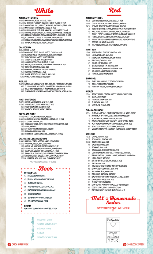 View Our Menu | Seafood Restaurant Fenwick Island | Catch 54