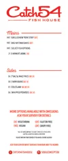 View Our Menu | Seafood Restaurant Fenwick Island | Catch 54