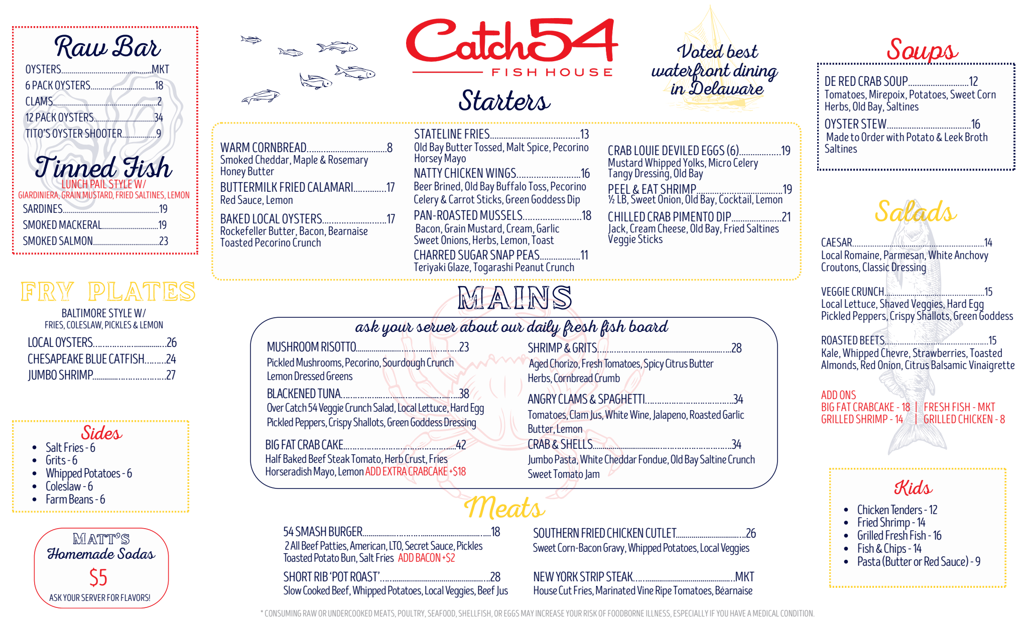 View Our Menu | Seafood Restaurant Fenwick Island | Catch 54