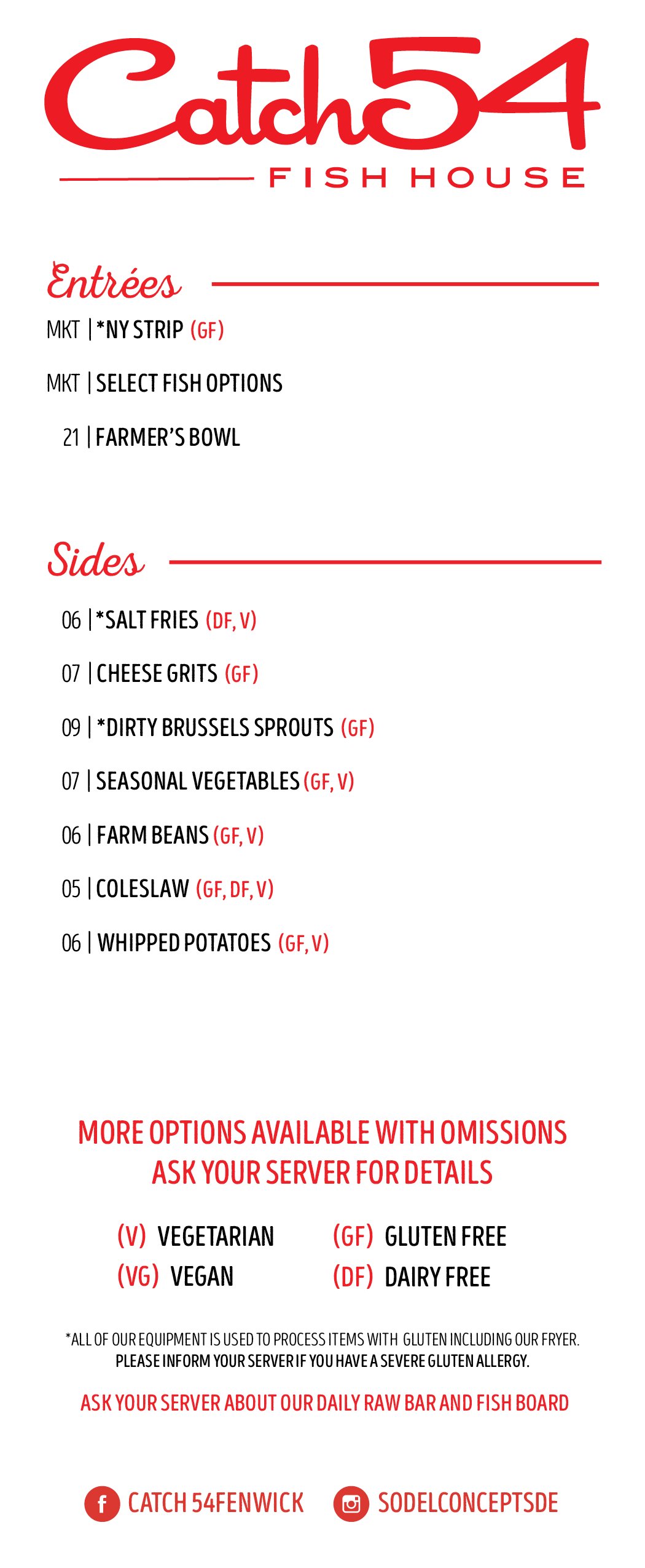 View Our Menu | Seafood Restaurant Fenwick Island | Catch 54
